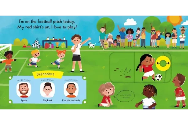 Busy Football A Push, Pull, Slide Book - Books for Bugs