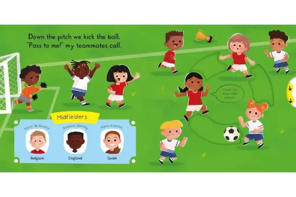Busy Football A Push, Pull, Slide Book - Books for Bugs